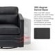 Jorge 28.74" Wide Traditional Genuine Leather Swivel Chair with ...