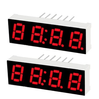 Common Anode 12 Pin 4 Bit 1.26 x 0.39 x 0.23 Inch 0.28" Red LED Display ...