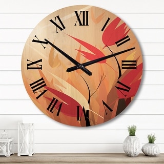 Designart "Retro Autumn Leaves In The Meadows" Nature Scene Oversized ...