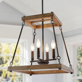 The Gray Barn Modern Farmhouse 4-Light Chandelier Metal Pendant Lights ...