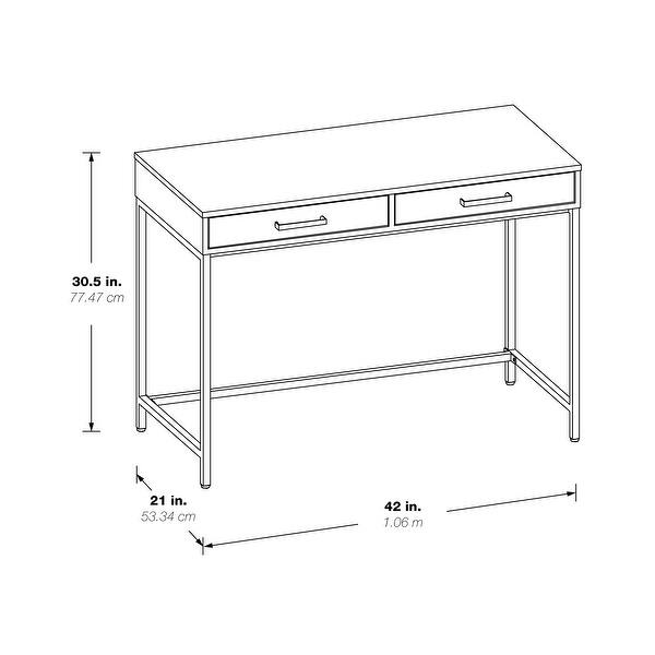 Alios Desk with Black Gloss Finish and Chrome Frame - Bed Bath & Beyond ...