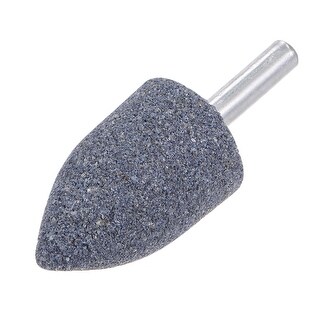 5pcs Abrasive Mounted Stone 1/4" Shank 1" Dia Conical Corundum Grinding ...