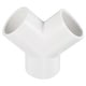 1" Pipe Fittings 3 Way Y Shape Water Joint Connectors Adapters - White ...