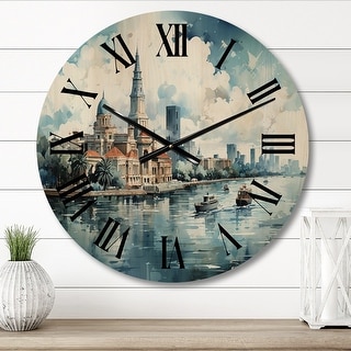 Designart "Vietnam Ho Chi Minh City Skyline II" Vietnam Oversized Wood ...