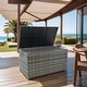 Outdoor Storage Box, 200 Gallon Wicker Patio Deck Boxes with Lid - Grey ...