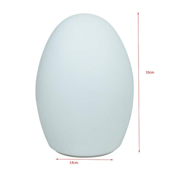 Egg Shaped LED Mood Night Light Table Lamp with Remote Control - 8 ...