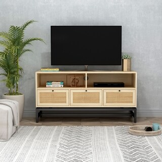 High-quality TV stand with 3 Drawers and Open Shelves - Bed Bath ...