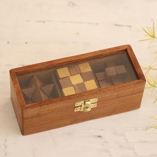 Novica Handmade Triple The Fun Wood Puzzles (Set Of 3) - Bed Bath ...