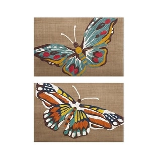 Set of Two Ornate Flight Camel Brown and Snow White Embroidered ...
