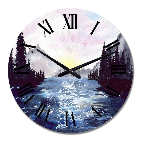 Designart 'Mountain Landscape With Forest Of Tall Firs' Traditional ...