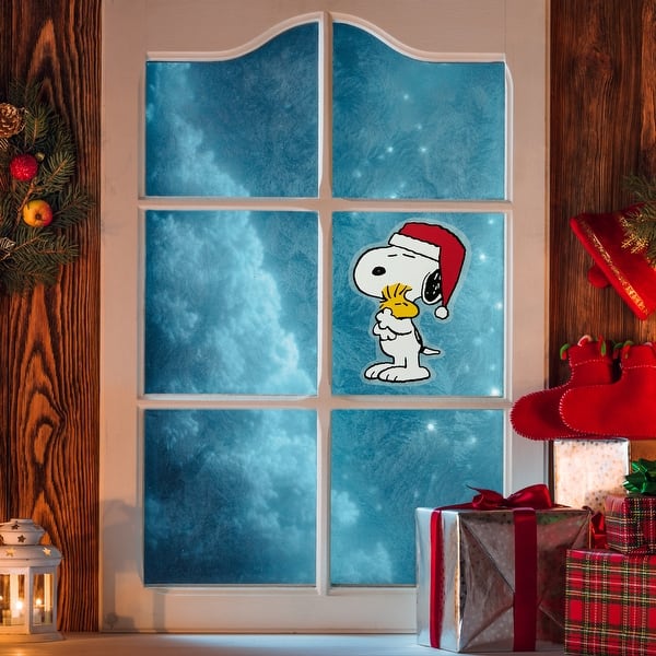 Peanuts Snoopy Hugs Woodstock Double Sided Window Cling Decor - On Sale ...