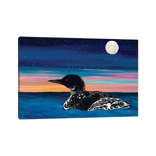 iCanvas "Loon Evening Swim" by Sam Zimmerman Canvas Print - Bed Bath ...