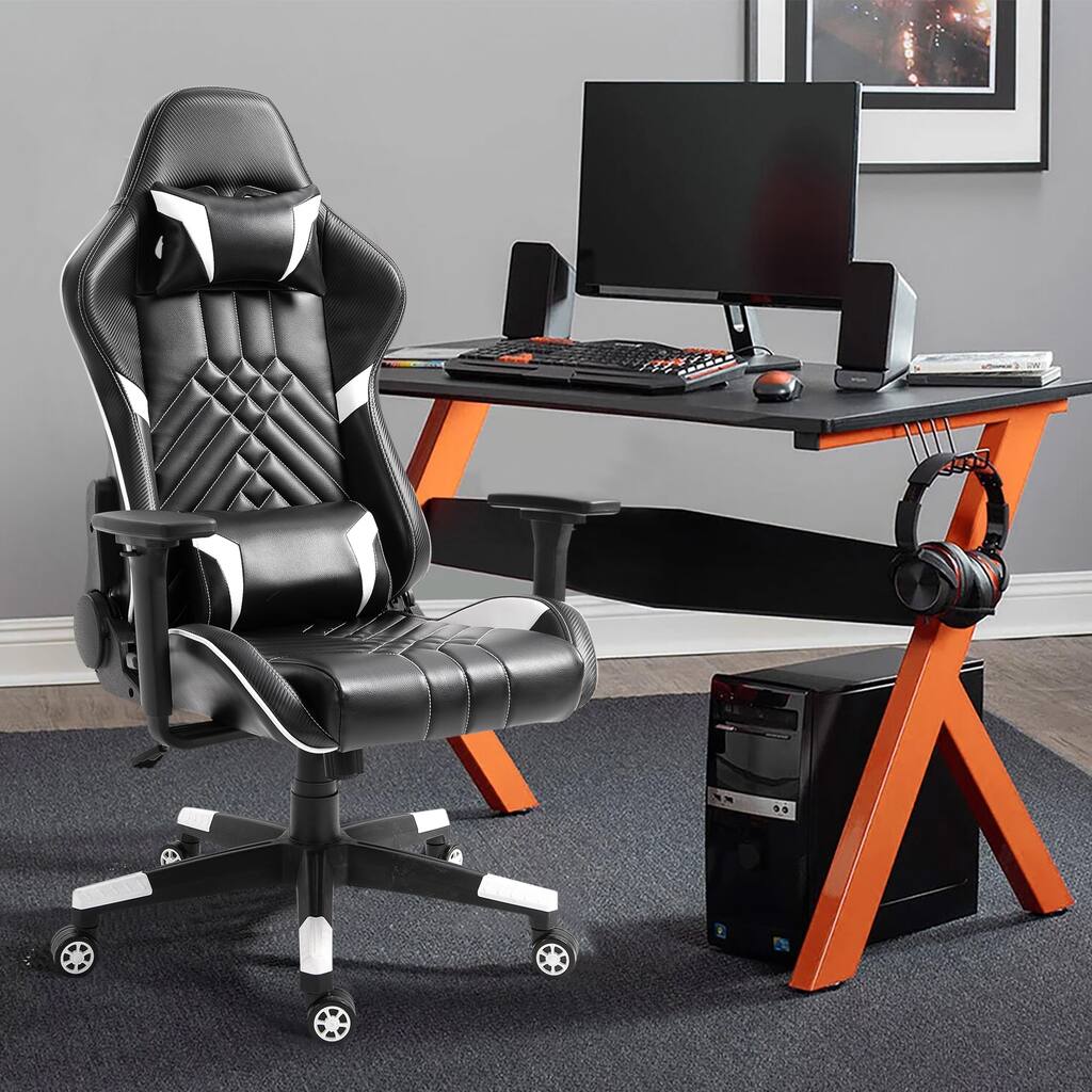GZMR Recliner Ergonomic Swivel Office PC Computer Desk Chair with ...