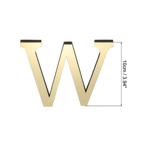 3D Acrylic Alphabet Mirror Wall Stickers Letter A-Z Self-Adhesive ...