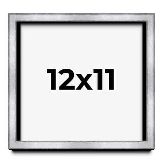 12x11 Shadow Box Frame Silver | 1.375 Inches Deep Real Wood - Bed Bath ...