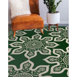 MULTI MANDELA EVERGREEN BOLD Area Rug By Kavka Designs - Bed Bath ...