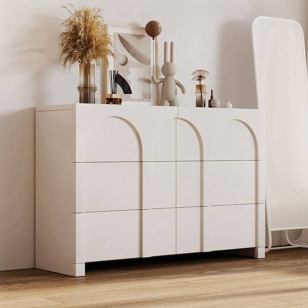 Rubber Wood Structure Six-Drawer Dresser - Bed Bath & Beyond - 37841247
