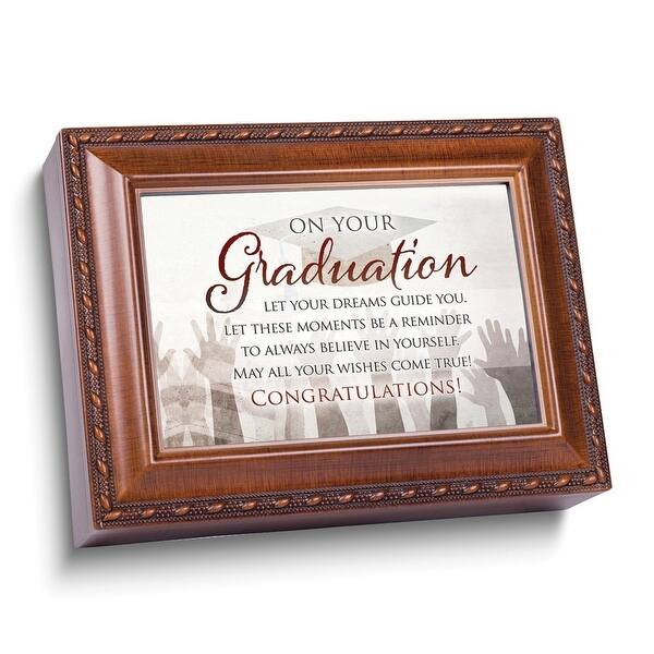Curata Woodgrain Resin Graduation Music Box: Pomp and Circumstance ...
