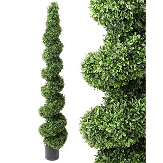 Plastic American Boxwood Spiral Topiary 72", Uv Rated - Bed Bath ...