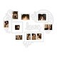Heart Shaped Family Photo Frame Collage Display Three 4x6 Photos White ...