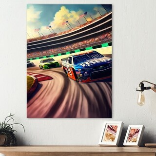 Designart 'Daytona Stock Car Racing Last Lap I' Cars Race Car Nascar ...
