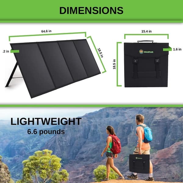 100 Watt Portable Solar Panel for Camping with Power Bank - ‎15 x 1.6 x ...