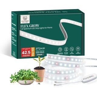 MY CITY GARDEN FLEX GROW Silicone Tube 2ft LED Grow Light Strip, Eco ...