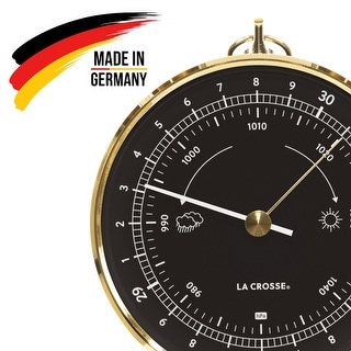 La Crosse 138-611B Analog Dial Barometer, Black - Made In Germany - Bed ...
