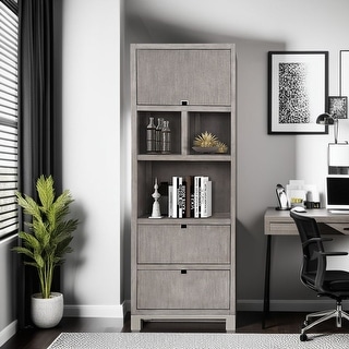 Bridgevine Home Pacific Heights 78 inch Bookcase, No Assembly Required ...