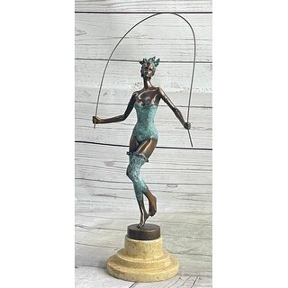 Original Milo Multi Color Patina Jump Rope Girl Bronze Sculpture By ...
