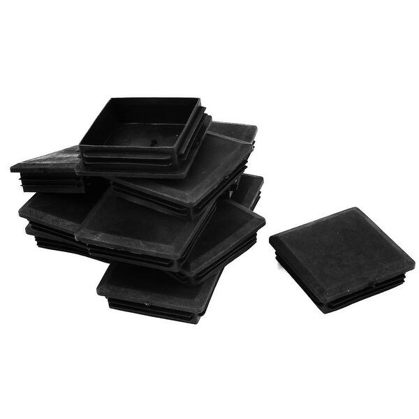 80mm x 80mm Plastic Square Caps Tube Pipe Inserts End Blanking Black 12 ...