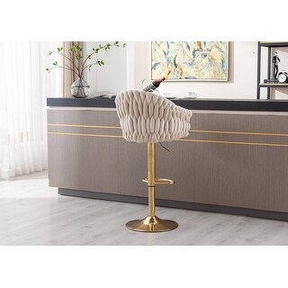 Adjustable Height Bar Chairs with Armrest, 360 Degree Rotation Bar ...