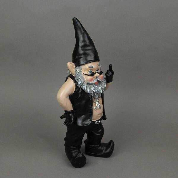 Zeckos Gnoschitt The Naughty Biker Garden Gnome 12 Inch Statue - Bed ...