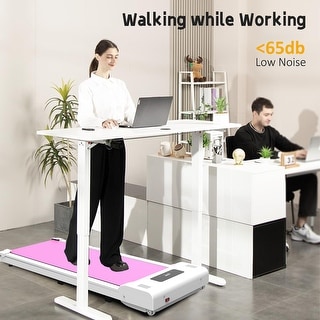 Smart Treadmill Walking Treadmill Pink Portable Treadmill 2-in-1 ...