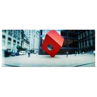 Monument in a city Noguchi Cube Helmsley Plaza New York City New York ...