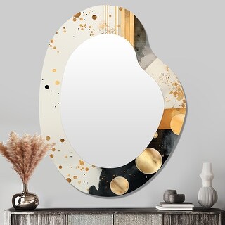 Gold And Grey Sunset Collage II - Abstract Collages Wall Mirror ...