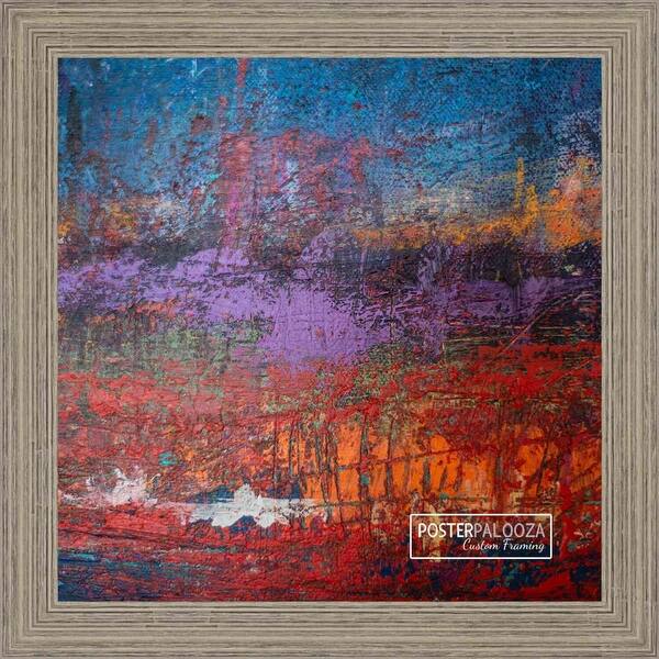 14x14 Rustic Wood Tone Complete Wood Square Picture Frame with UV ...