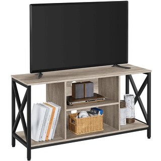 47-Inch Wide TV Stand with Storage for Living Room, Gray - Bed Bath ...