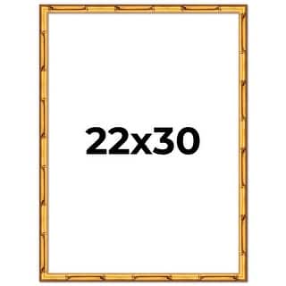 22x30 Frame Gold Bamboo Solid Wood Picture Frame | 1 Inch Moulding ...