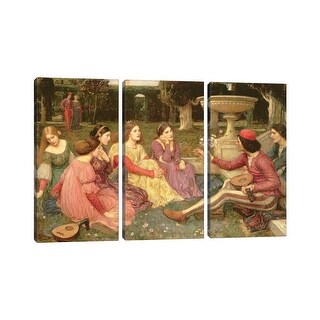 iCanvas "The Decameron, 1916" by John William Waterhouse 3-Piece Canvas ...