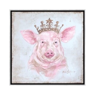 iCanvas "Crowned Pig" by Debi Coules Framed - Bed Bath & Beyond - 37664607
