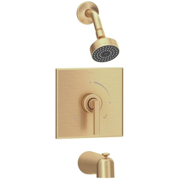 Symmons Duro Tub and Shower Trim Package with 1.5 GPM Single Function ...