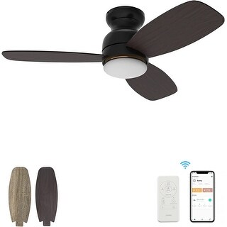 Low Profile Ceiling Fan With Lights And 10 Speeds, Dimmable Smart ...