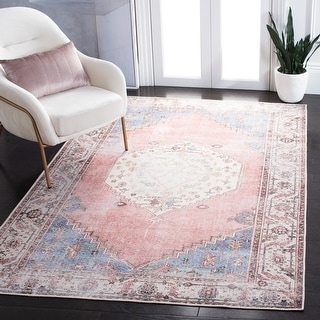 SAFAVIEH Tucson Gessica Machine Washable Slip Resistant Shabby Chic Rug ...