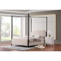 Beechmont Queen Size Upholstered Canopy Bed by Christopher Knight Home ...