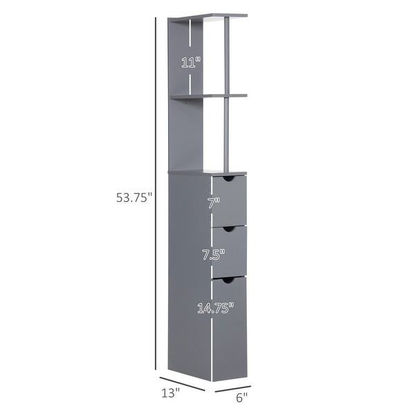 Black slimline bathroom storage store