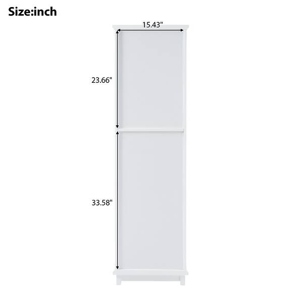 Free-Standing Bathroom Storage Cabinet with Adjustable Shelves - Bed ...
