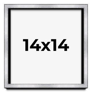 14x14 Shadow Box Frame Silver | 1.375 Inches Deep Real Wood - Bed Bath ...