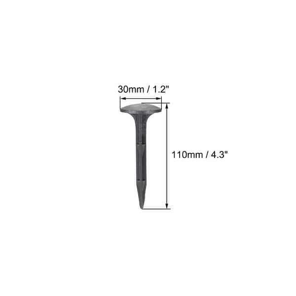 100 x Plastic Garden Stakes Anchors Landscape Ground Nail 110mm 4.3 ...