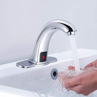 Automatic Sensor Touchless Bathroom Faucet with Deck Plate - Bed Bath ...